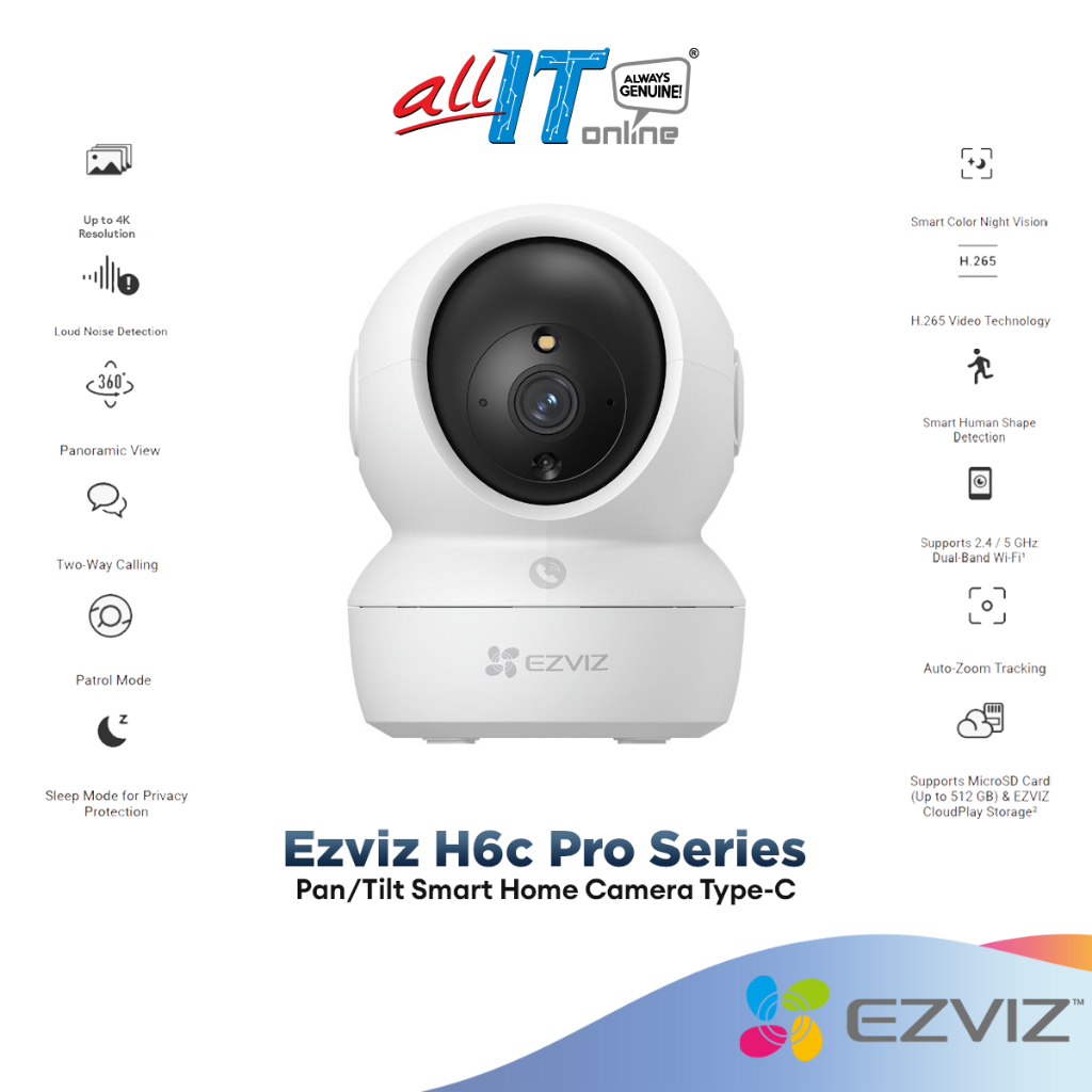 Ezviz H6c Pro 2K 3MP | H6c Pro 2K+ 4MP | H6c Pro 3K 5MP | H6c Pro 4K ...