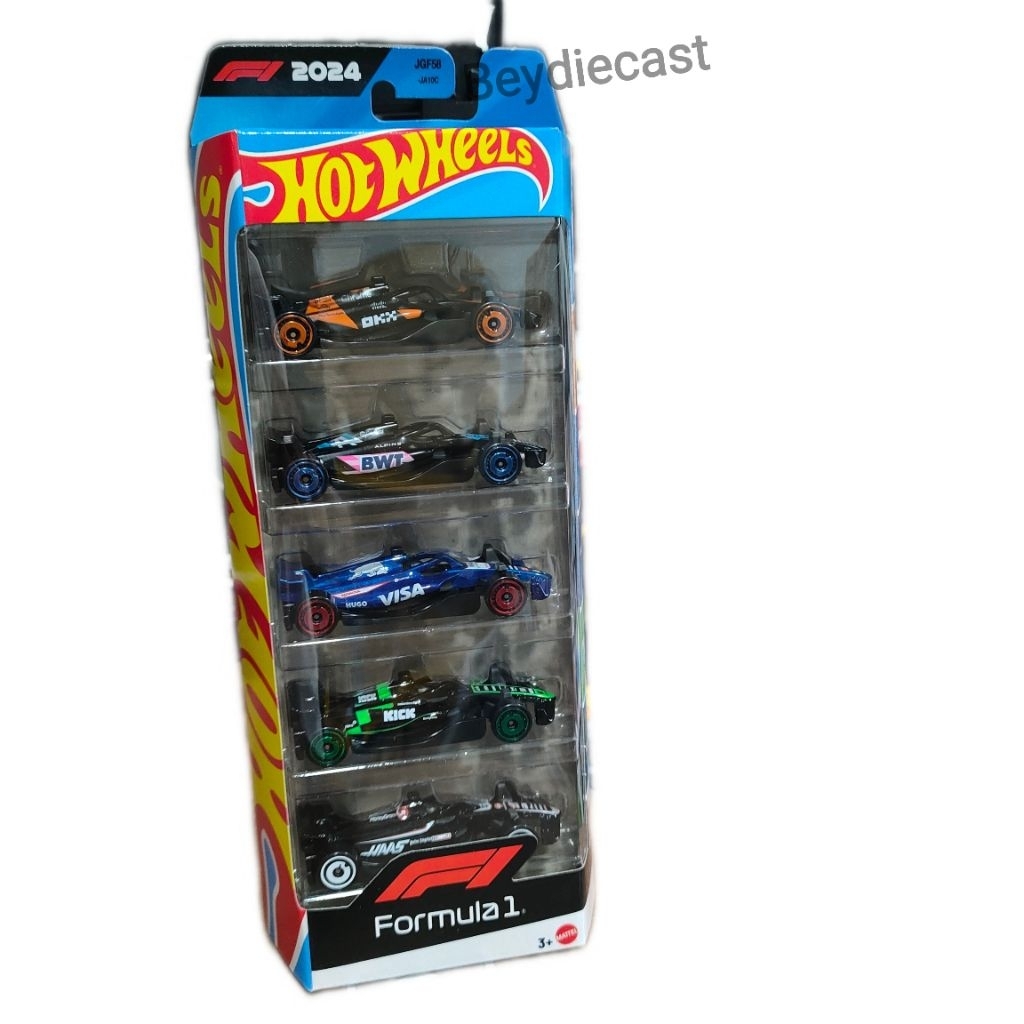 HotWheels F1 5 pack Formula 1 2024 McLaren,BWT Alpine,VISA RB,KICK ...