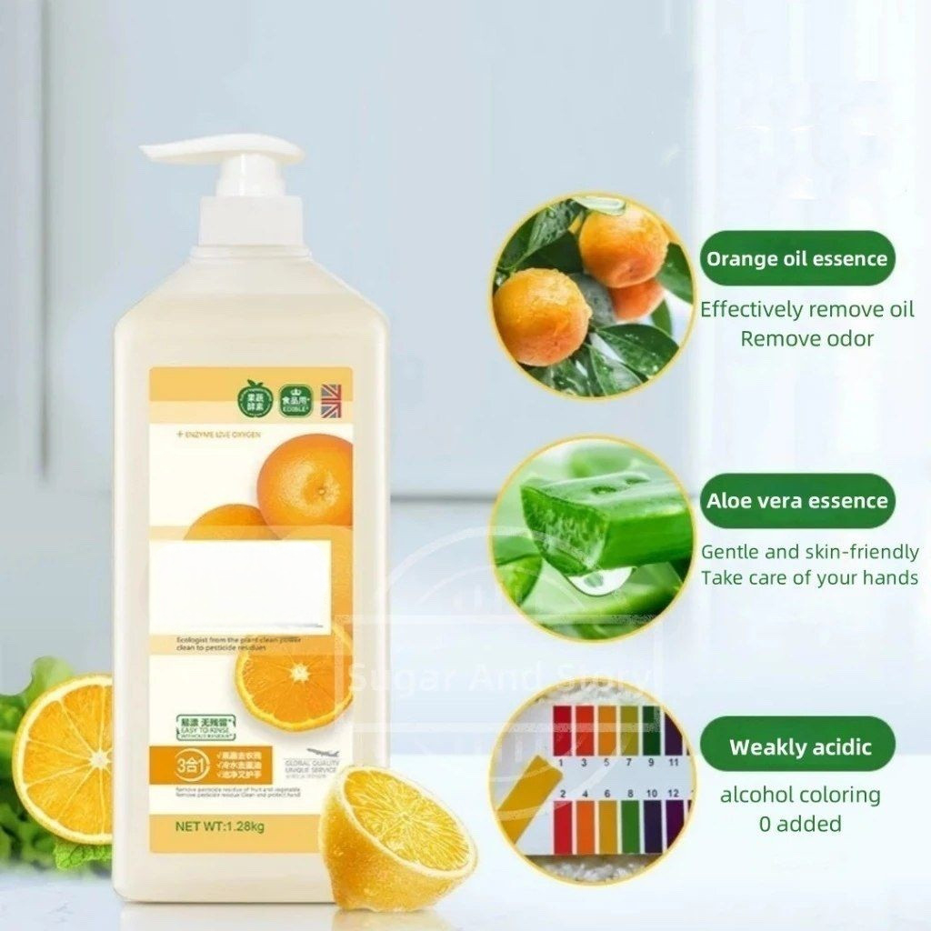 Dishwashing Liquid 1.28kg – Food-Safe Dish Wash for Dishes, Fruits ...
