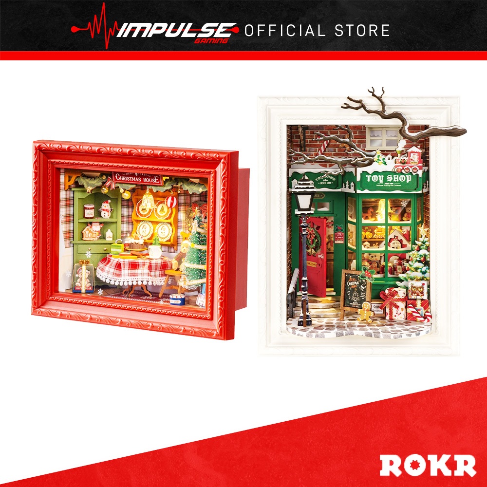 Robotime Rolife DIY Miniature House Kit Story Frames Series - Christmas ...