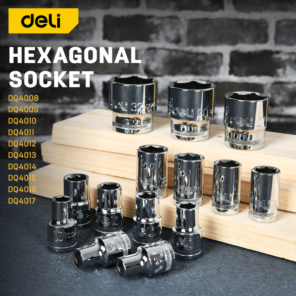 DELI Hexagonal Socket (8-17mm) DQ4008 / DQ4009 / DQ4010 / DQ4011 ...