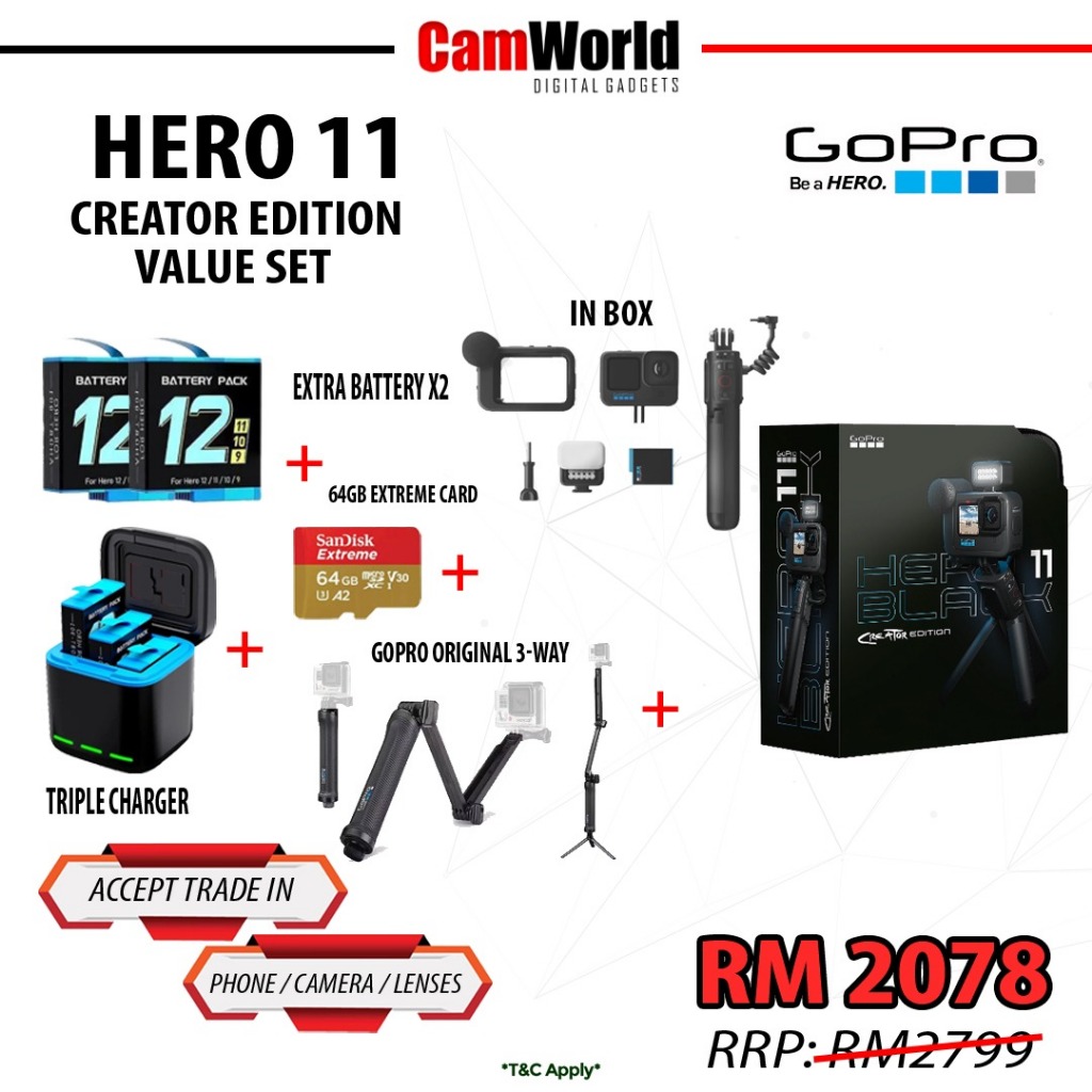 GOPRO HERO 11 CREATOR EDITION VALUE SET (GOPRO MALAYSIA) | Shopee Malaysia