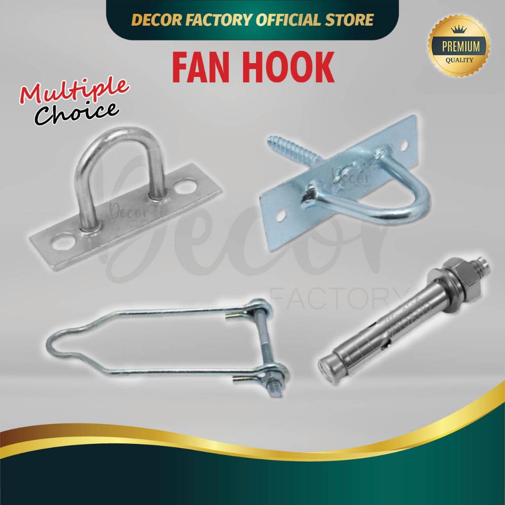 Fan Hook 122 / 123 / BN / Wall Plug Hook Ceiling Fan Hook Kipas Siling ...