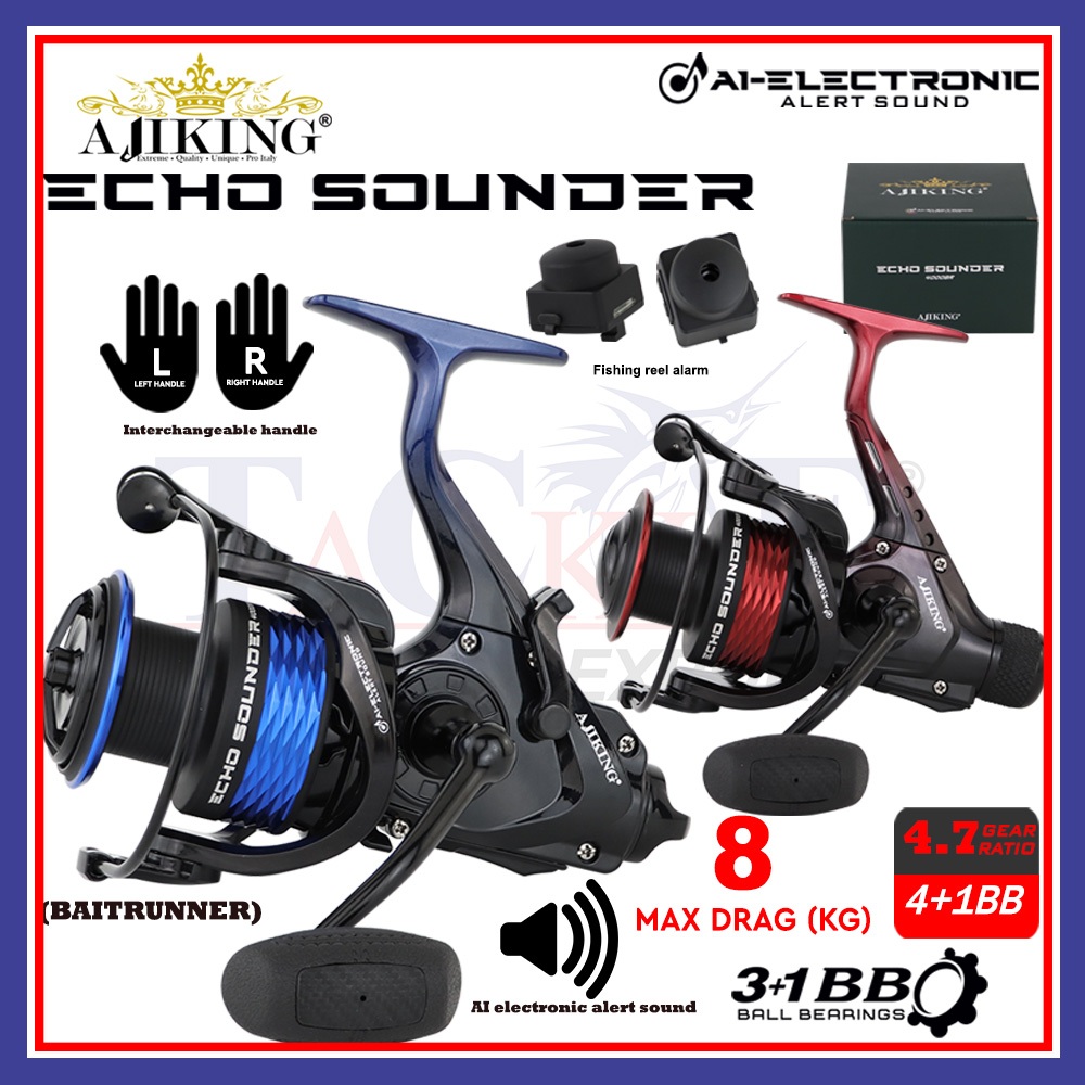 Ajiking Reel Echo Sounder AI Bite Pro Spinning Reel Mesin Pancing Alert ...