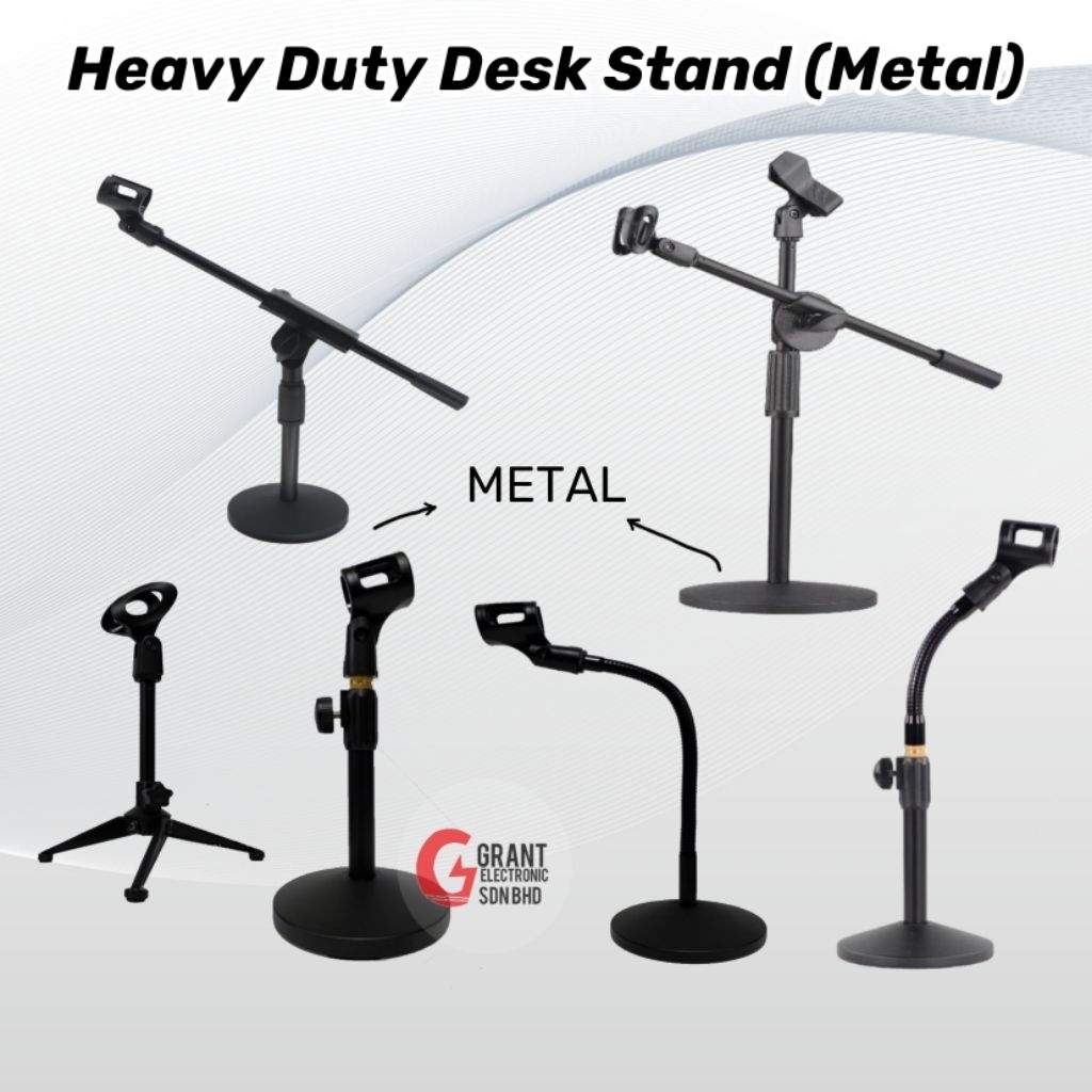Heavy Duty Desk Mic Table Stand Metal Gooseneck Mic Table Stand Holder ...