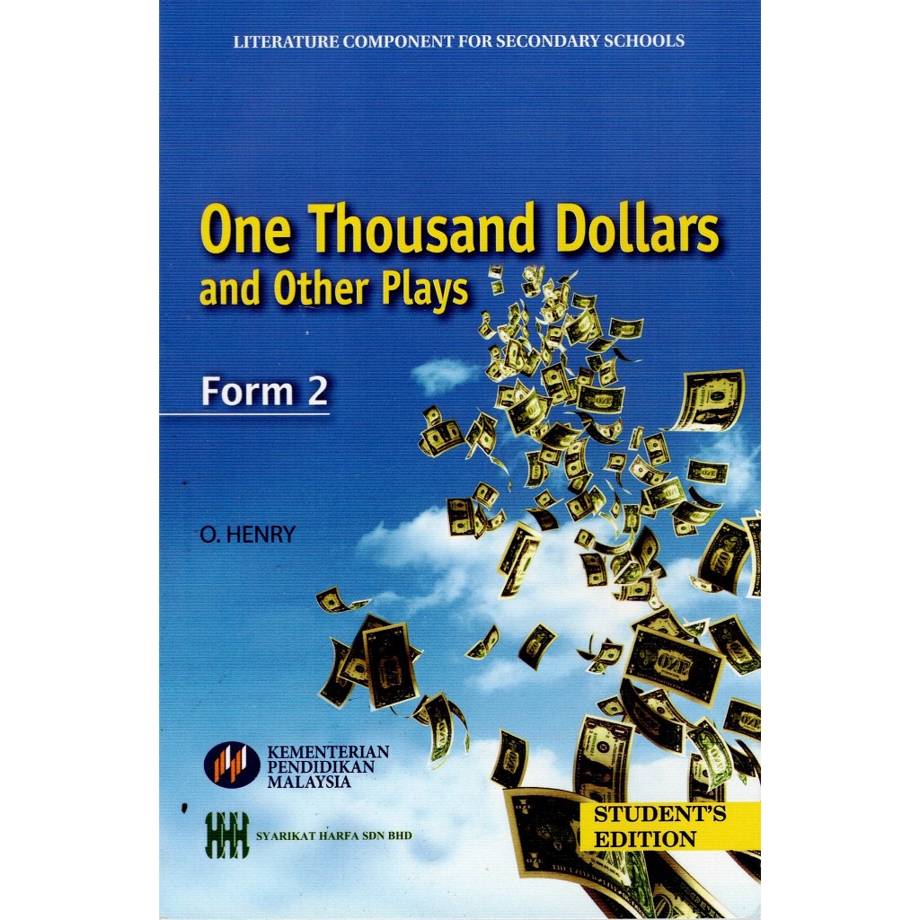 One Thousand Dollars and Other Plays Form 2 Text Book (English ...