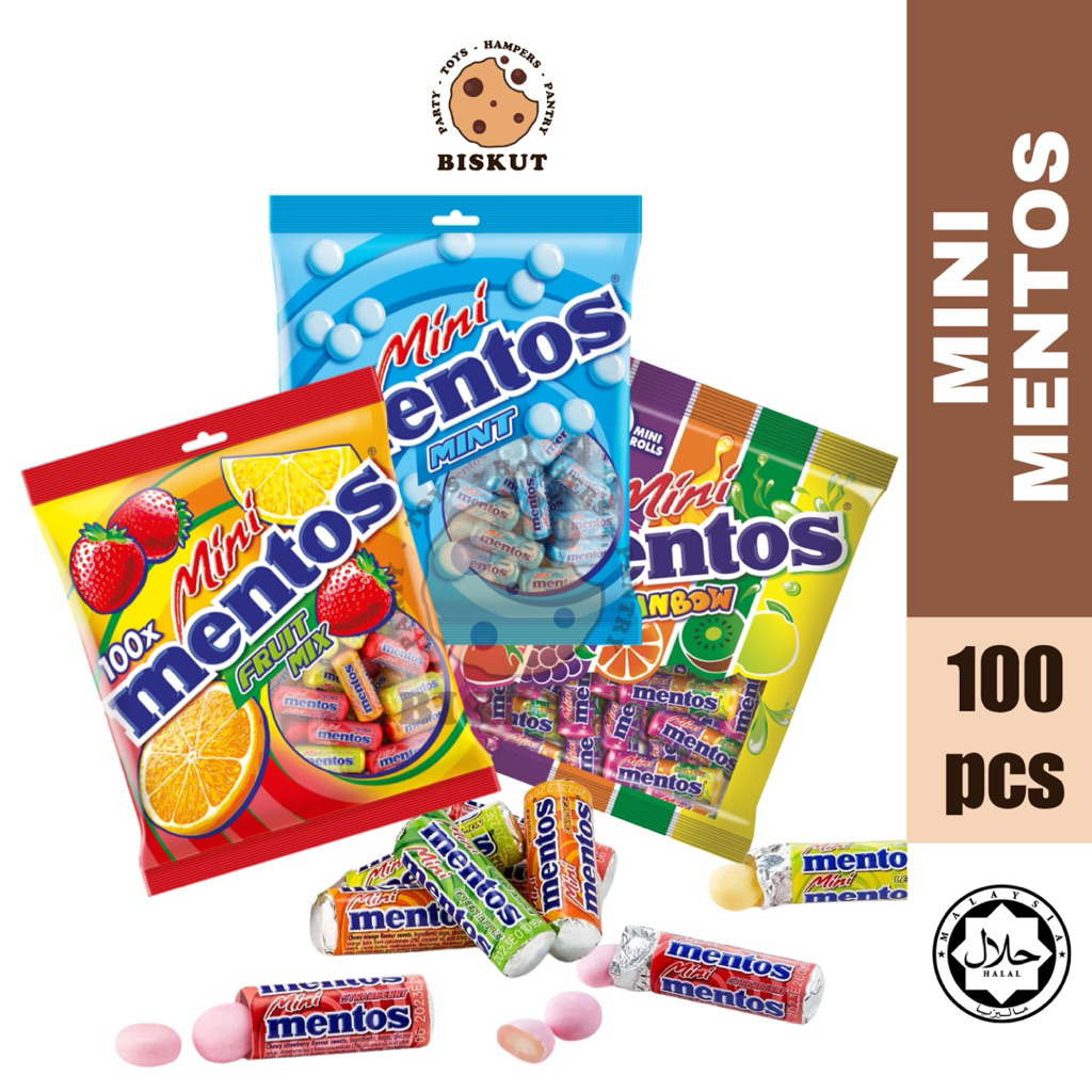MENTOS MINI ROLL (100'S) PER PACKET - RAINBOW/FRUIT/MINT | Shopee Malaysia