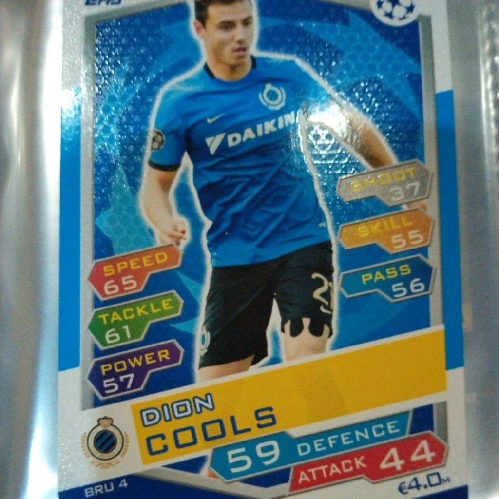 [Very Rare RC] Dion Cools Malaysia Footballer Topps Match Attax UEFA ...