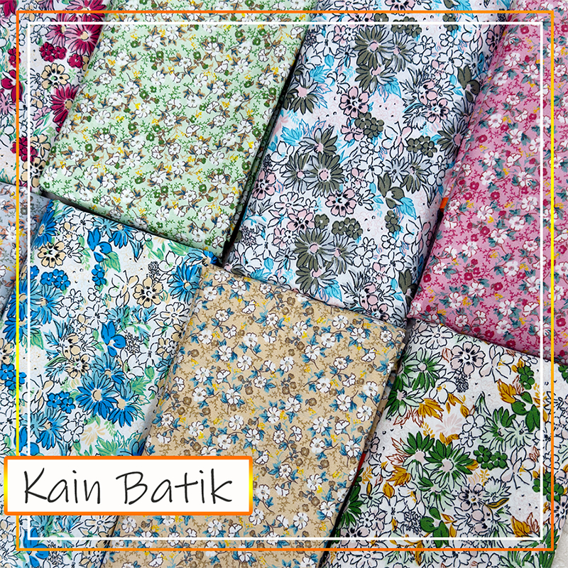 KAIN BATIK Viral Pattern/small flower batik fabric/fabric for making ...