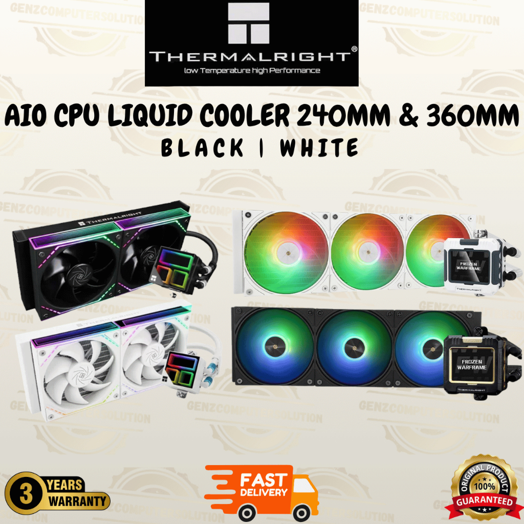 [THERMALRIGHT Frozen Infinity 240 | WARFRAME 360] BLACK/WHITE ARGB AIO ...
