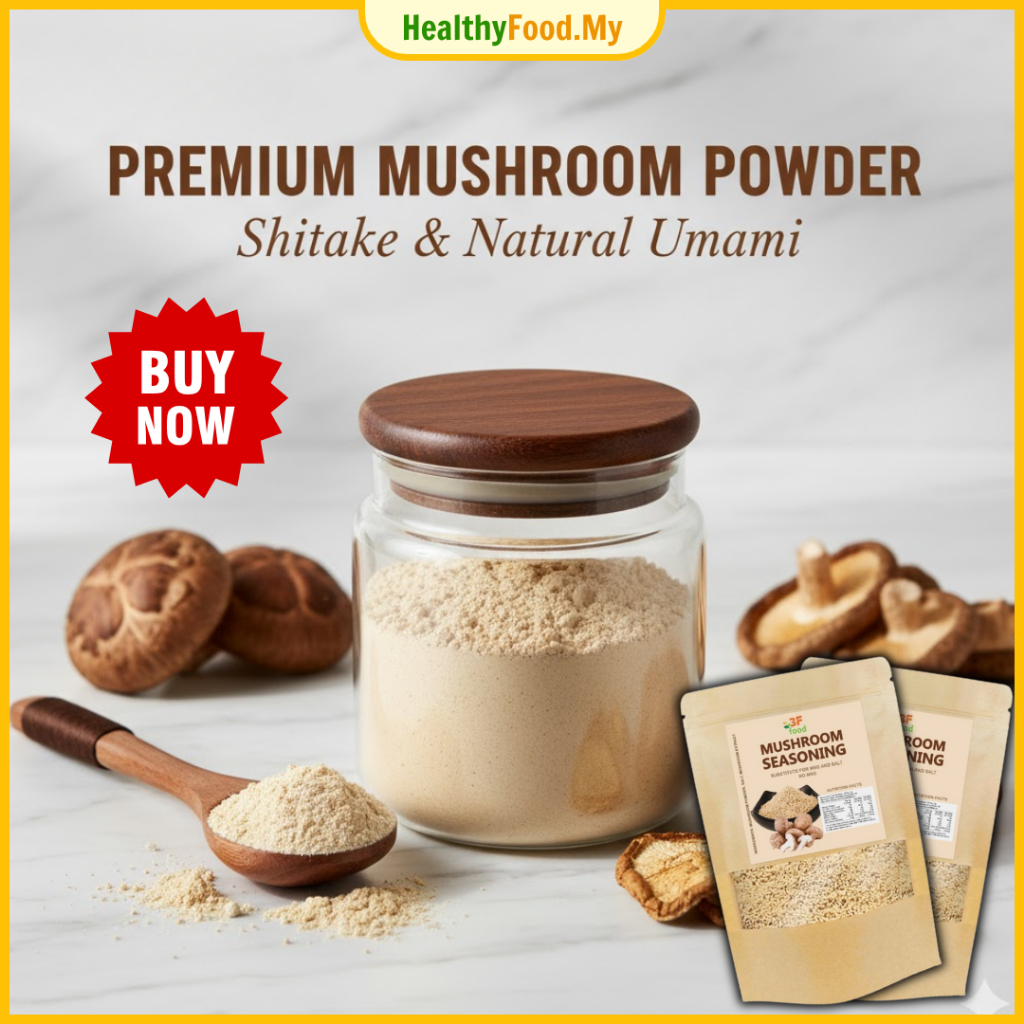 READY STOCK| HALAL Shiitake Mushroom Seasoning Umami Powder | 100% Natural Flavor Enhancer | No ...