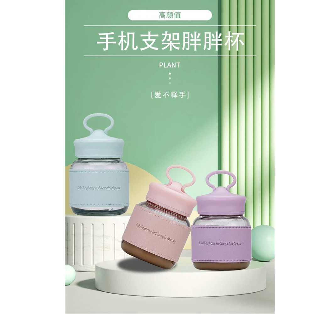 Glass Water Bottle Clear Wide Mouth Glass Milk Bottle with Lid and ...