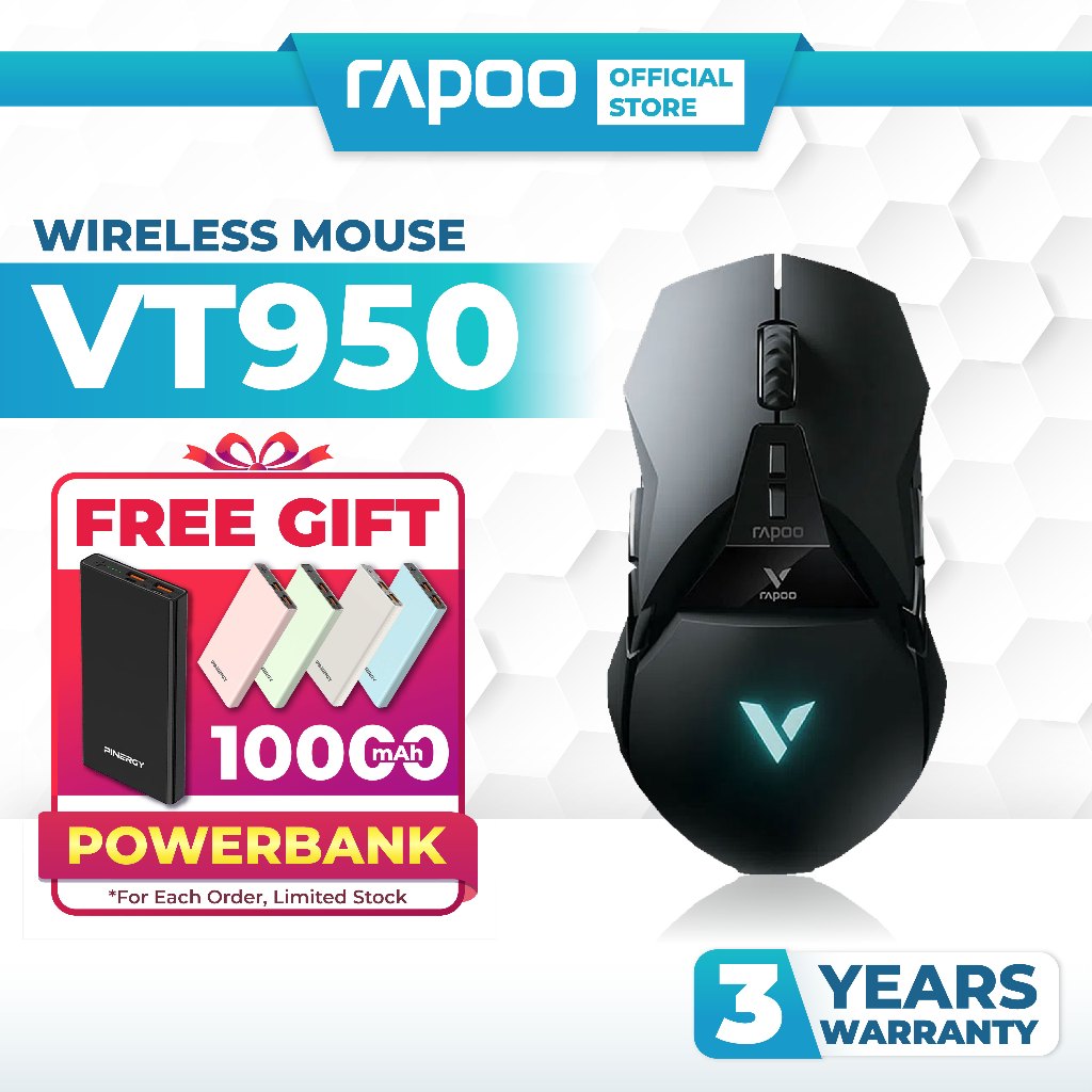 Rapoo VPRO Gaming Mouse 2.4G Wireless OLED Display Mouse VT950 | Shopee ...