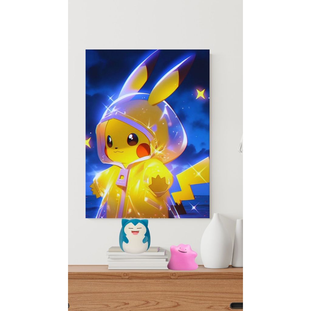 Wall Art Paintings Anime Pokemon Indigo League Kanto Pikachu with ...