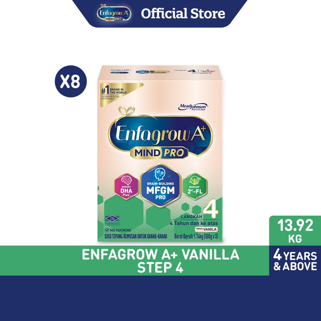 [Bundle of 2] Enfagrow A+ Step 4 - Vanilla Milk Formula Powder 6.96kg ...