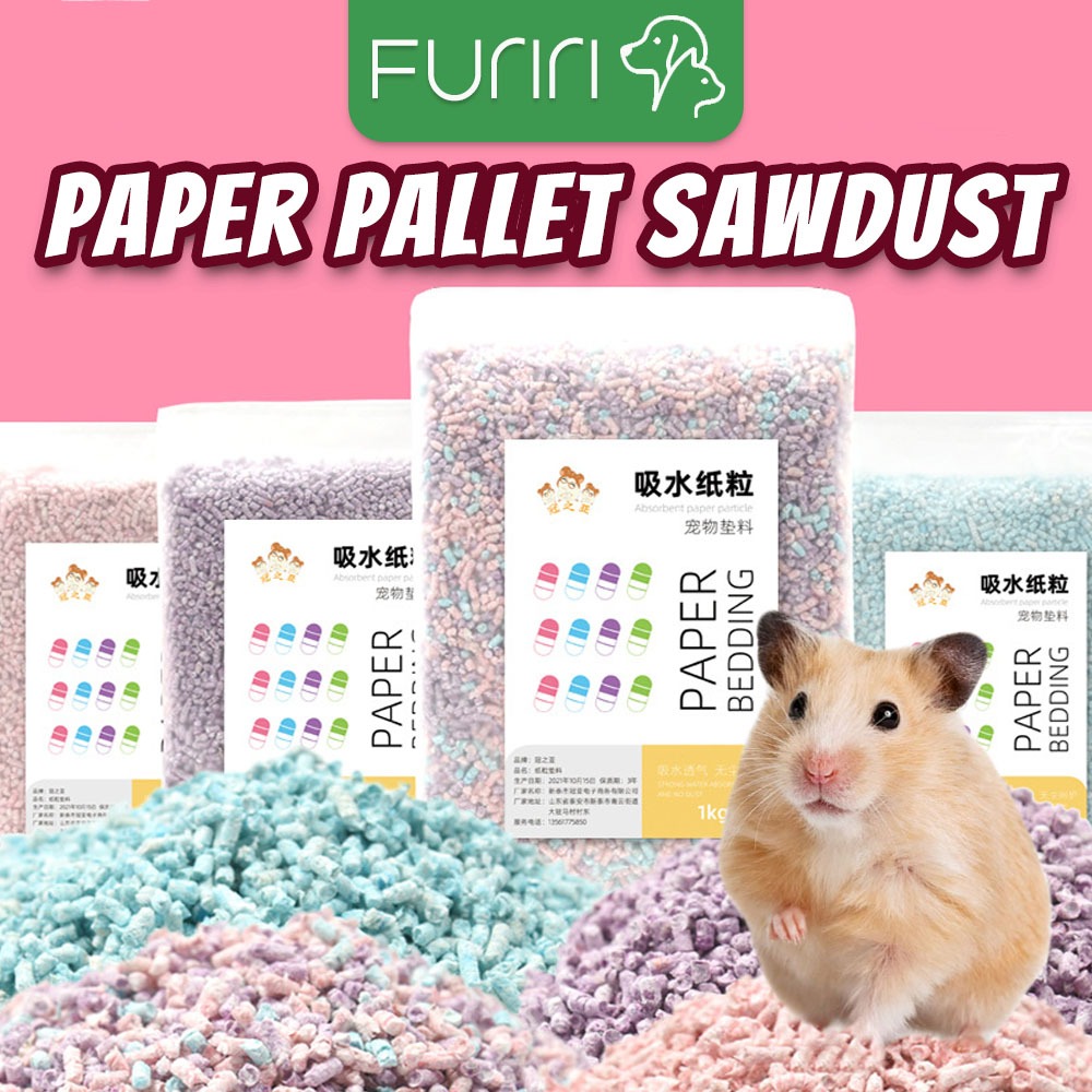 Furiri 100% Natural Paper Pallet Sawdust Non toxic Hamster Rainbow ...