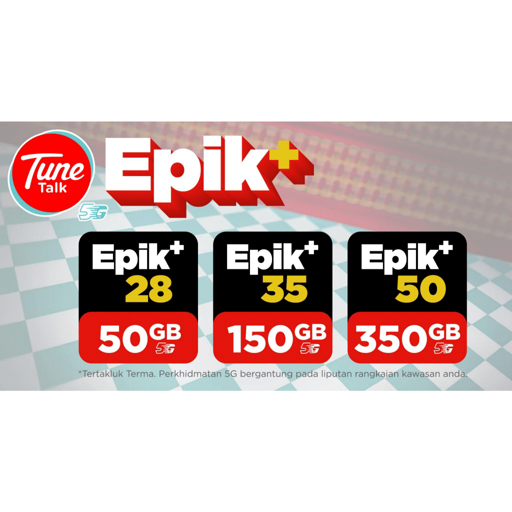Simkad Tunetalk Epik+ Plan High Speed 4G 5G Data Besar Epik50 Epik35 ...