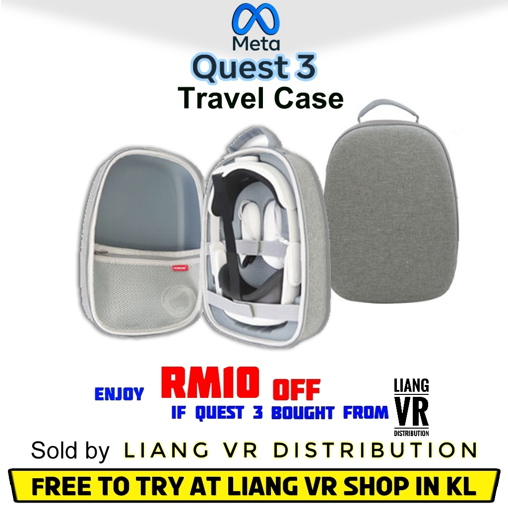 Meta Quest 3/3S Water Resistant Compact Travel Carrying Case Bag with ...