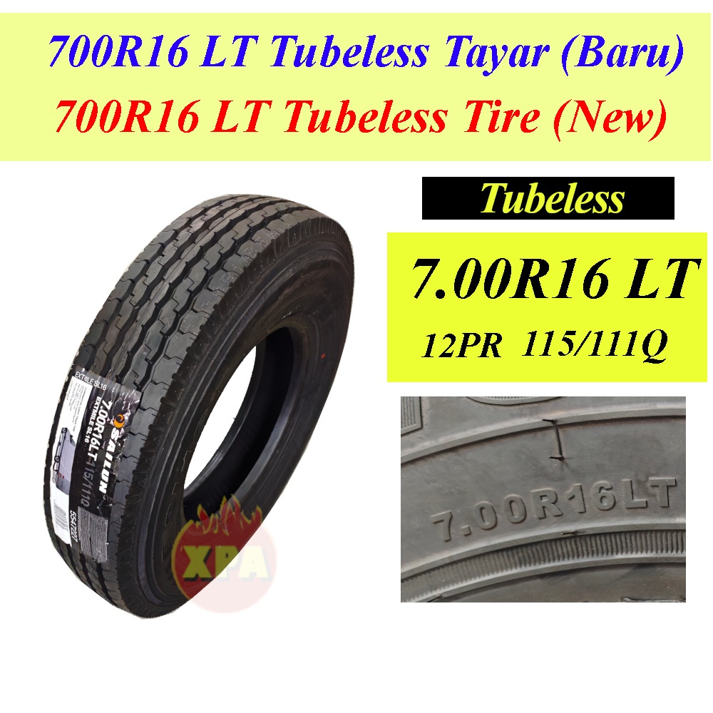 [ NEW TIRE ] 700R16 7.00R16 Tubeless TL Lorry Tire - Lori Tayar ...