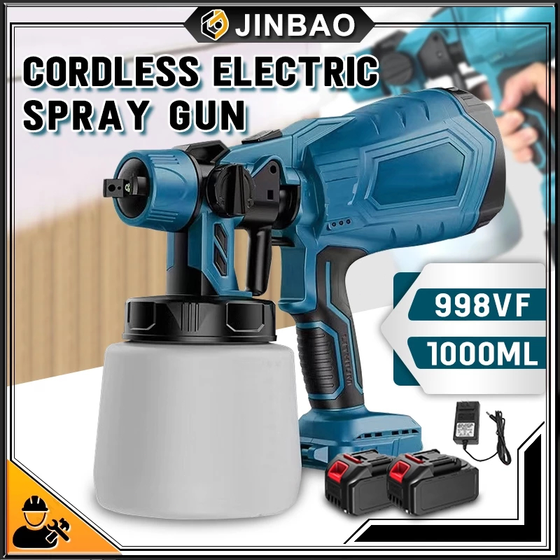 [Local] 998VF Cordless Paint Sprayer Mesin Pengecat Adjustable Shape ...