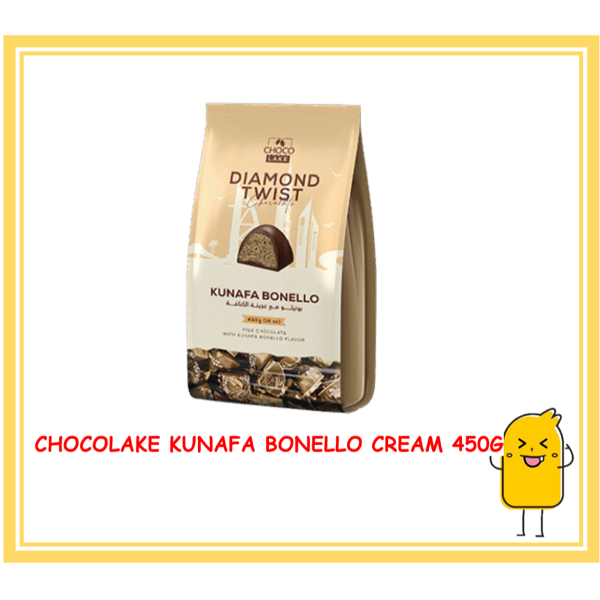 Choco Lake Diamond Twist Milk Chocolate With Kunafa Bonello 450 g ...