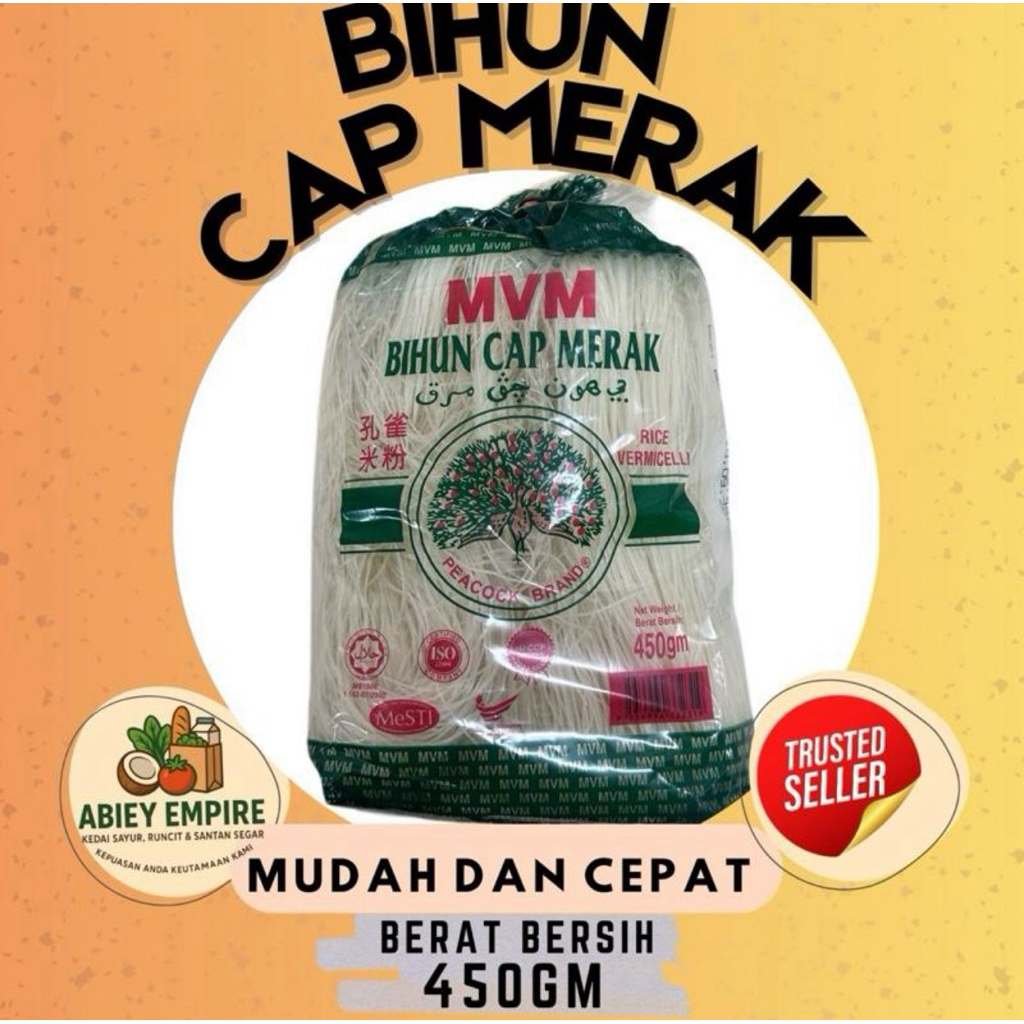 Bihun Cap Merak,Halal Dan Bersih(450Gram) | Shopee Malaysia