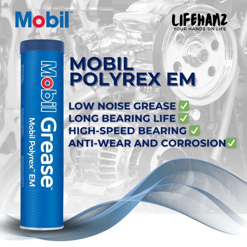 MOBIL Polyrex EM | Electric Motor Bearing Grease | Polyurea High ...