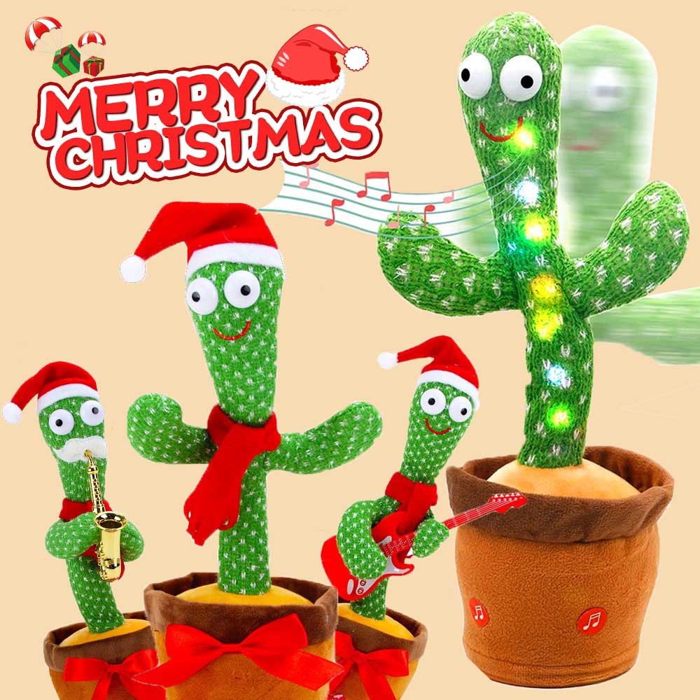 Electric Recording talking cactus toy Dencing Cactus Christmas Kids ...