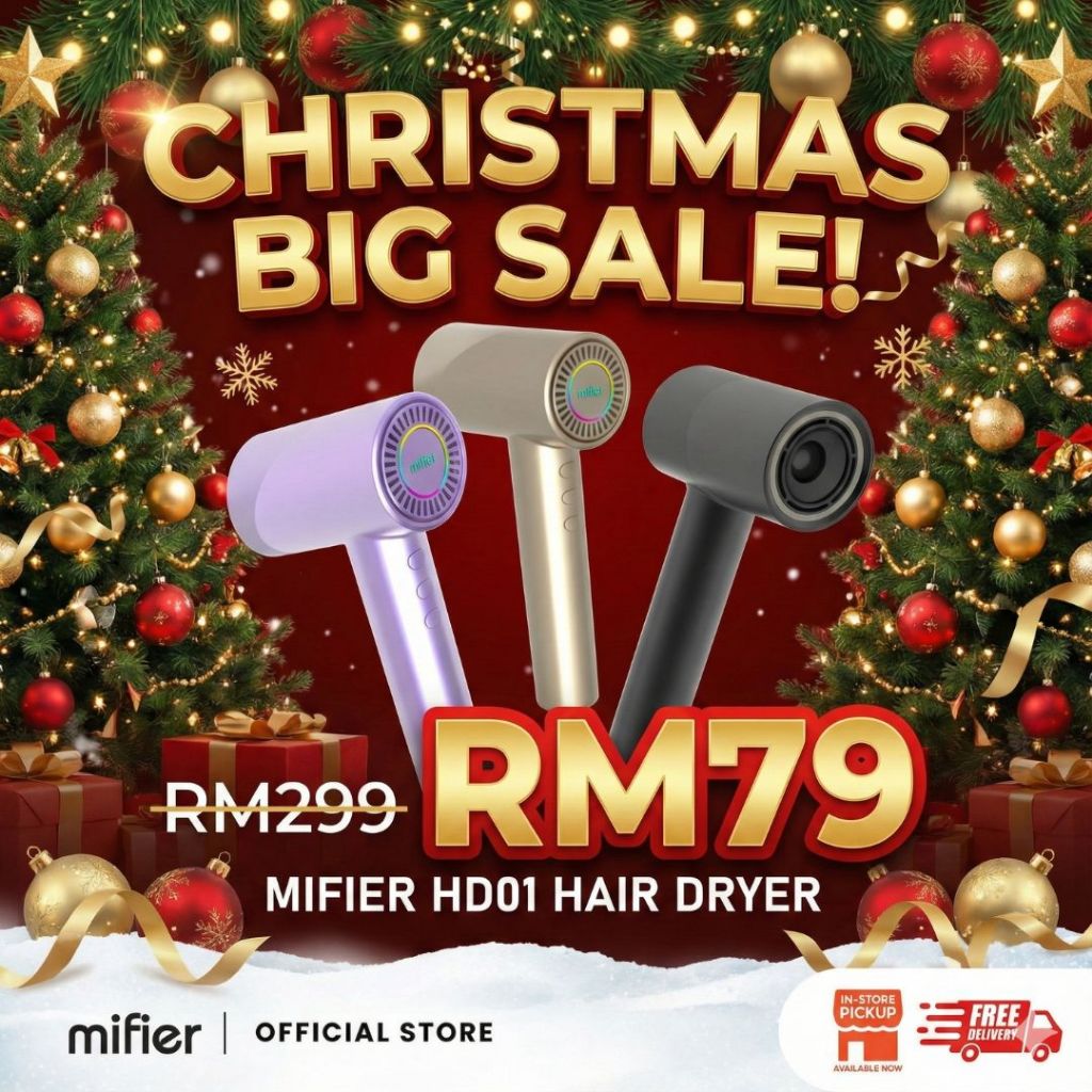 Mifier HD01 Pengering Rambut Ion Negatif Super High Speed Hair Dryer ...