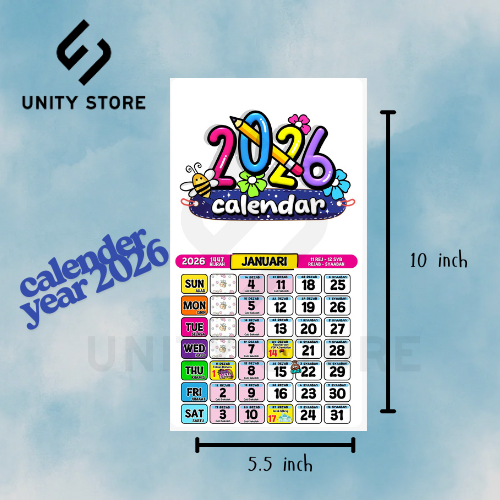 [ DESIGN 2 ] 2026 New years Calendars/calender kalendar KUDA | Shopee Malaysia