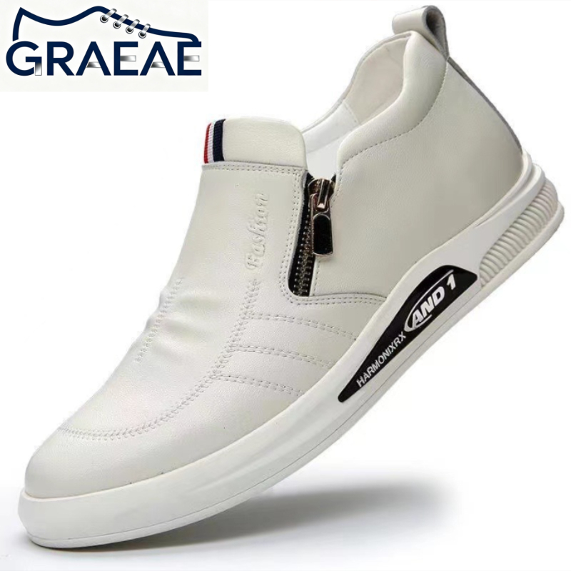 GRAEAE Men's Leather Shoes Casual Driving Flats Men Fashion slip on ...
