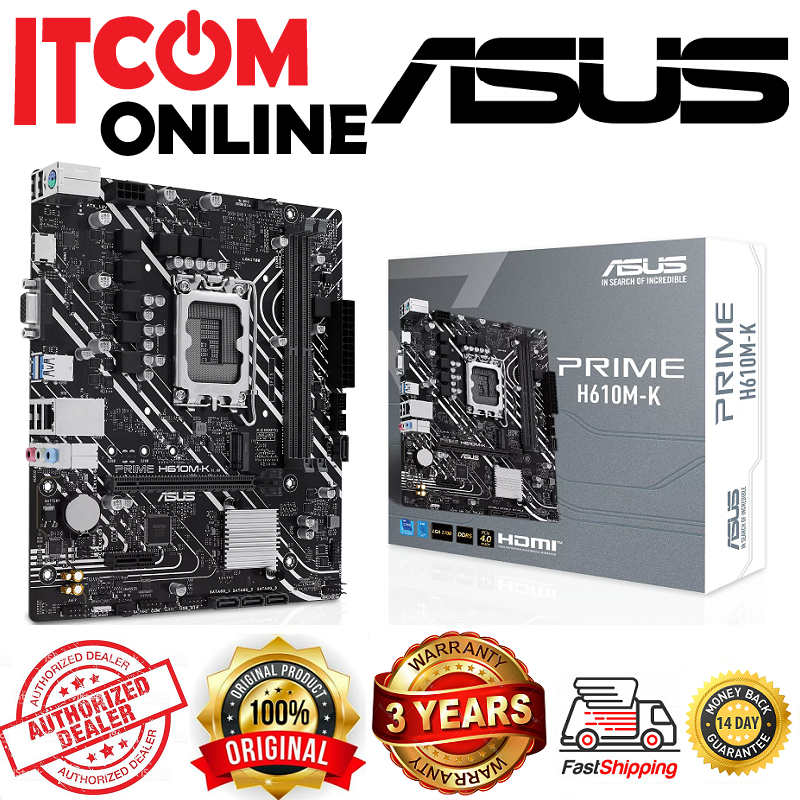 ASUS PRIME H610M-K D5 DDR5 SOCKET 1700 mATX MOTHERBOARD (90MB1GA0 ...