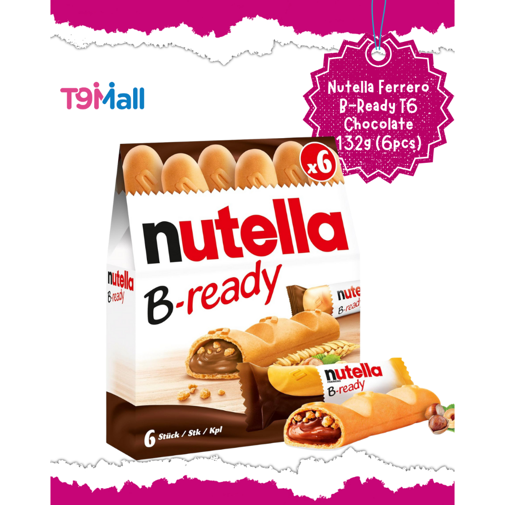 Nutella Ferrero B-Ready T6 Chocolate 132g (6pcs) | Shopee Malaysia