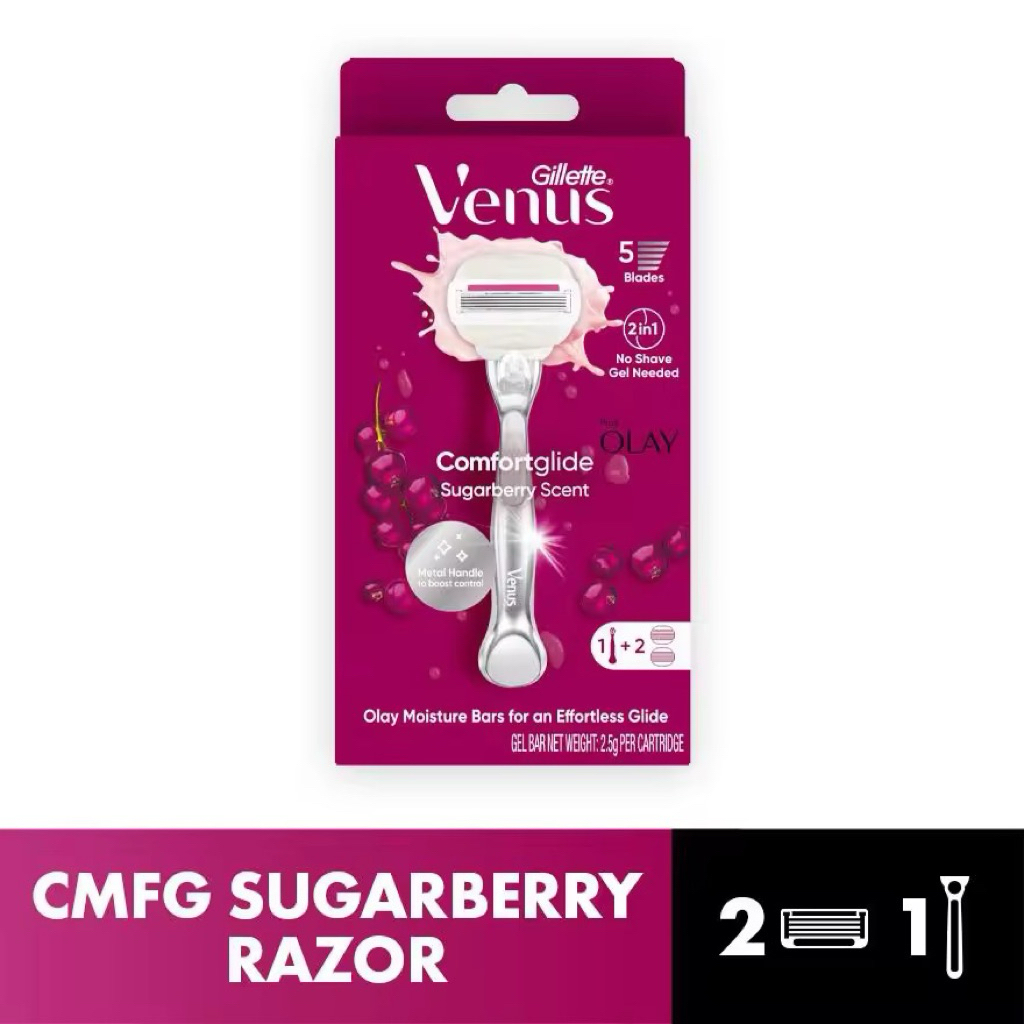 GILLETTE Venus Comfortglide Sugarberry Razor 2S ( pencukur perempuan ...