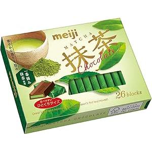 Direct From Japan MEIJI Matcha Chocolate Box 26 Blocks First Harvest ...