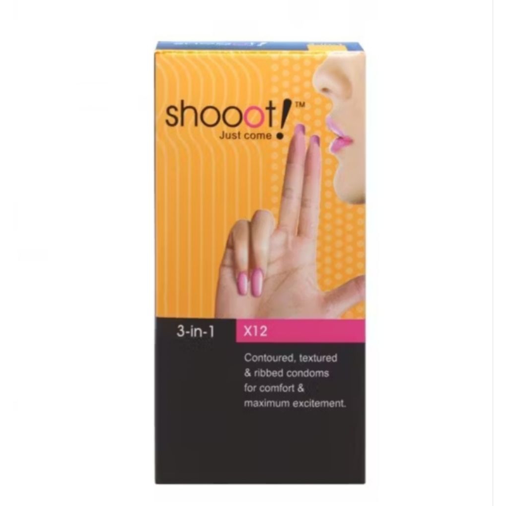 🎉OFFER! Shooot! 3-in-1 Condom (12 pack) 3 in 1 Condoms | Shopee Malaysia