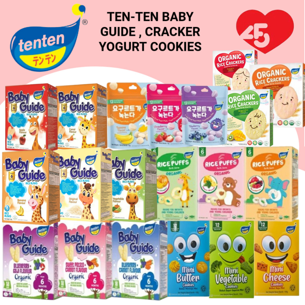 TenTen / Ten2 Baby Guide Baby Rice Rusk 6m+ Organic Baby Rice Puff ...