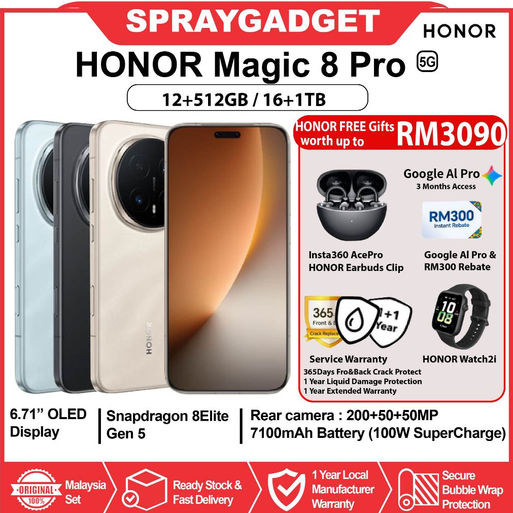 HONOR Magic 8 Pro 5G (24GB*(12+12)RAM+512GB ROM/32GB*(16+16)RAM+1TB ROM ...
