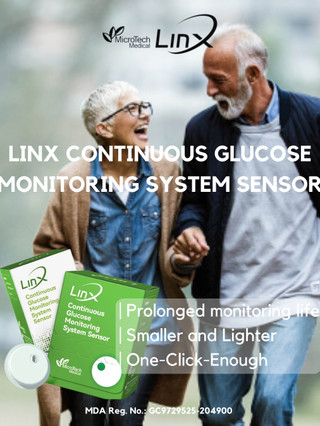 LinX Continuous Glucose Monitor CGM Sensor System Real-Time Glucose ...