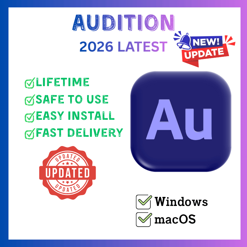 Audition Adobe 2026 Latest with Installation Tutorial (Windows/macOS ...