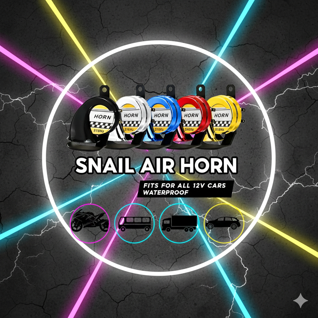 SNAIL AIR HORN BM HORN LOUD WATERPROOF UNIVERSAL MOTORCYCLE CAR TRUCK ...