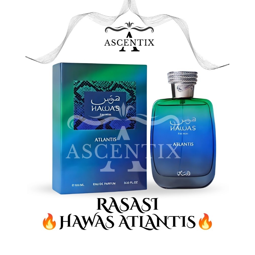 100%ORIGINAL🔥RASASI HAWAS ATLANTIS 100ML SUPER LONG LASTING EAU DE ...
