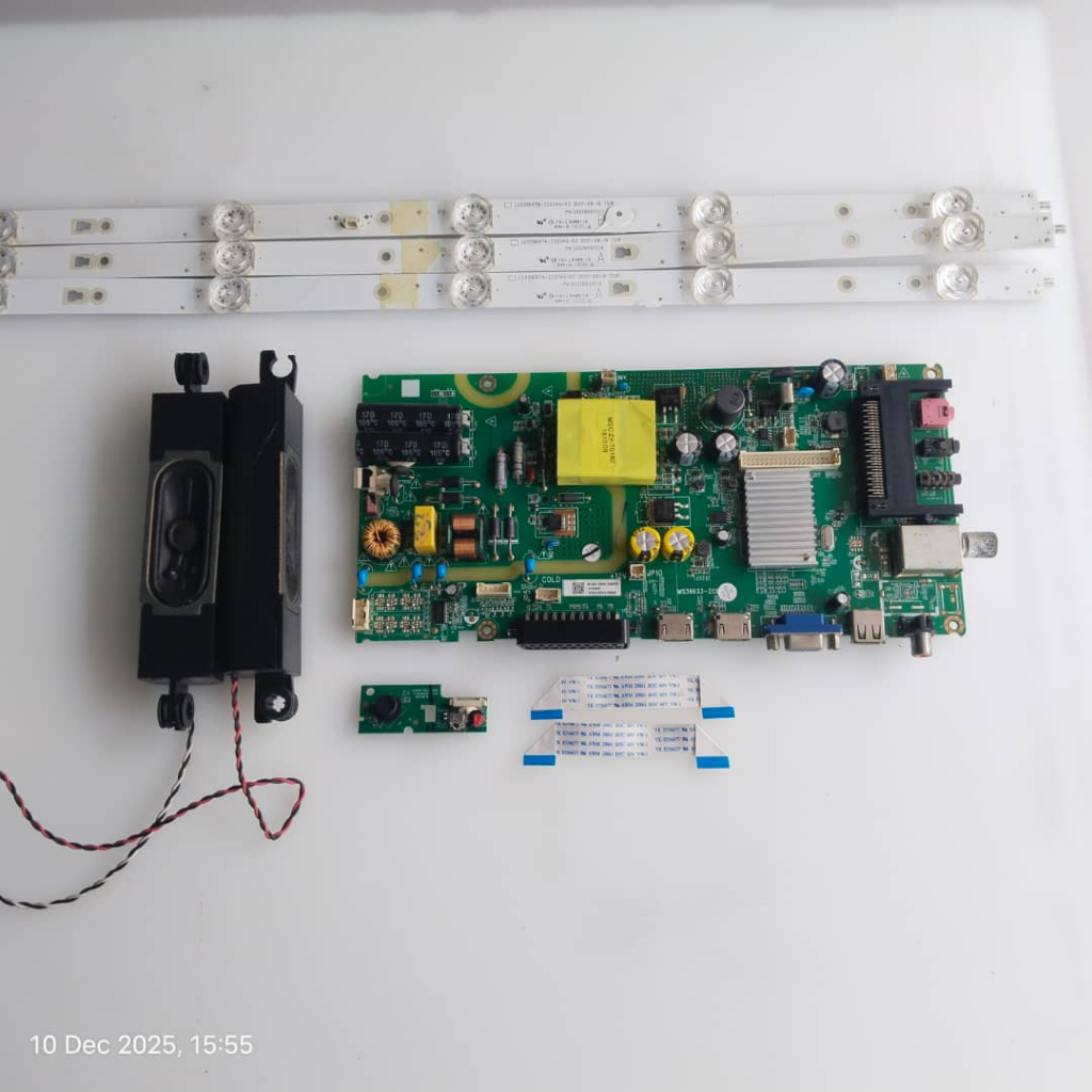 HAIER LE40K6000TF 40" TV MAIN BOARD, POWER BUTTON, RIBBON CARD ...