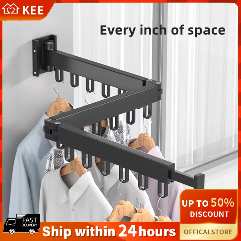 Aluminum alloy drying rack outdoor balcony folding drying rack free ...