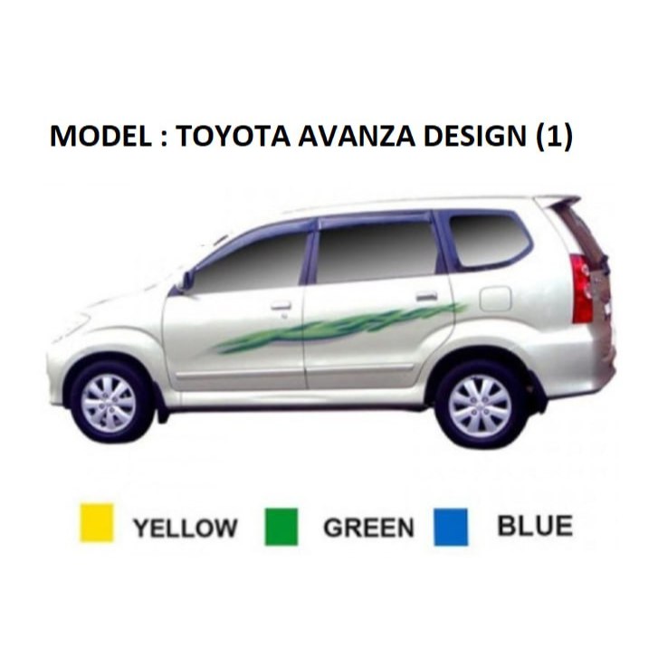 TOYOTA AVANZA BODY CAR LINING STICKER SIDE BODY LINING BODY STICKER ...