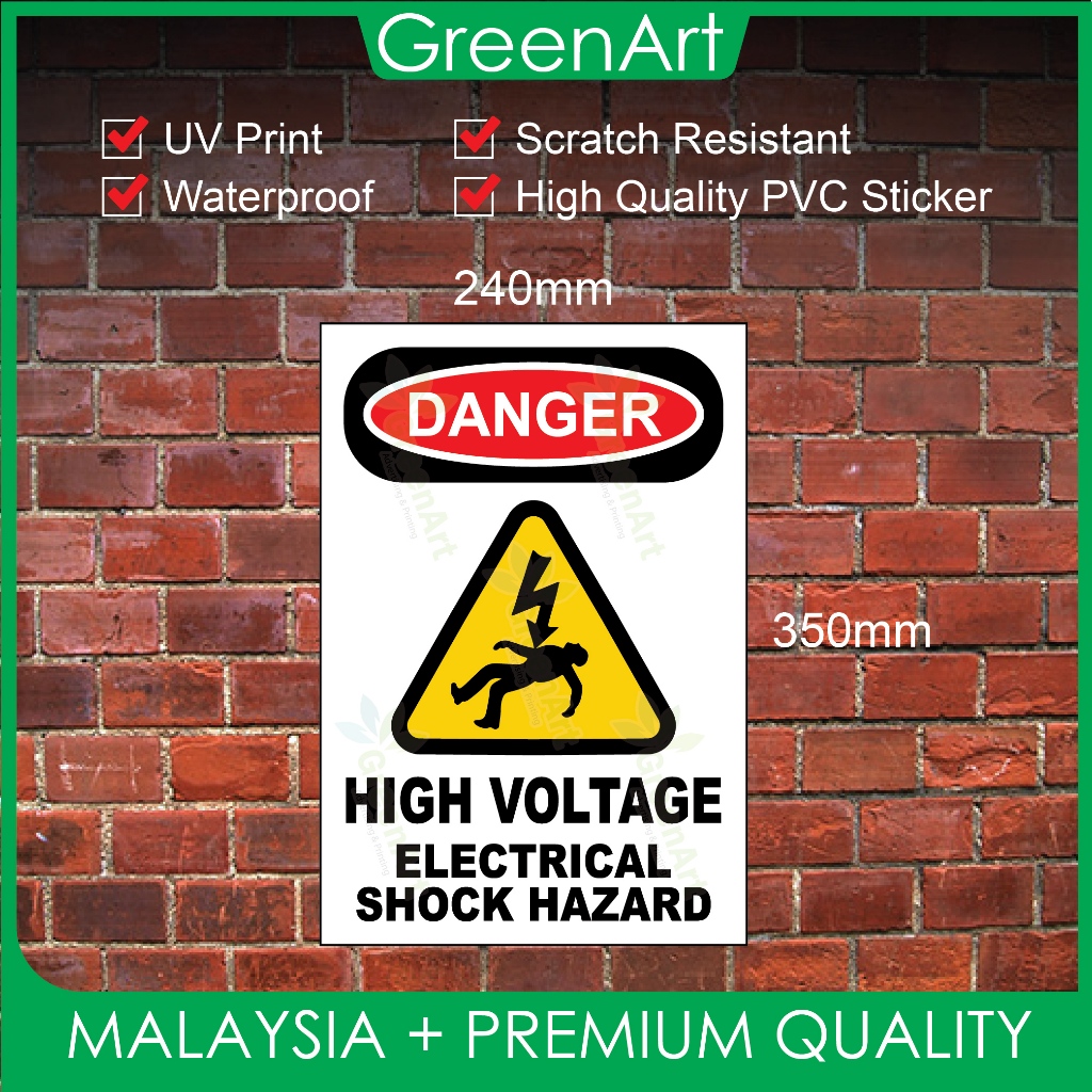 High Voltage Sign Danger Signage / Dilarang Masuk / 禁止进入 / Danger ...
