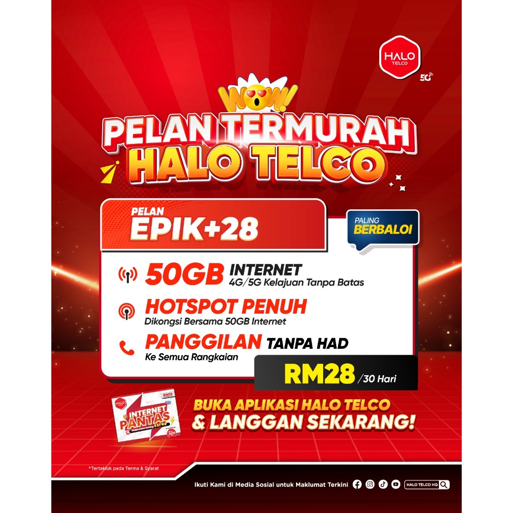 HALO TELCO TUNETALK PREPAID, CelcomDigi Coverage High Speed 4G/5G ...