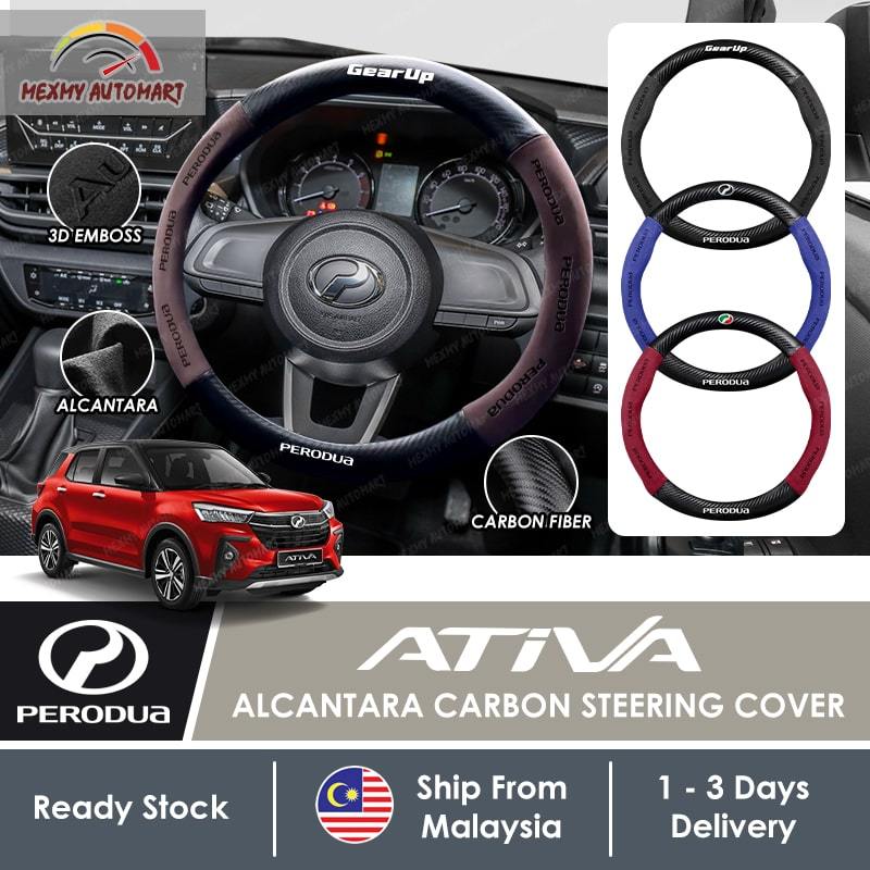 Perodua ATIVA Steering Cover Carbon Fiber Stereng Accessories Gear Up ...