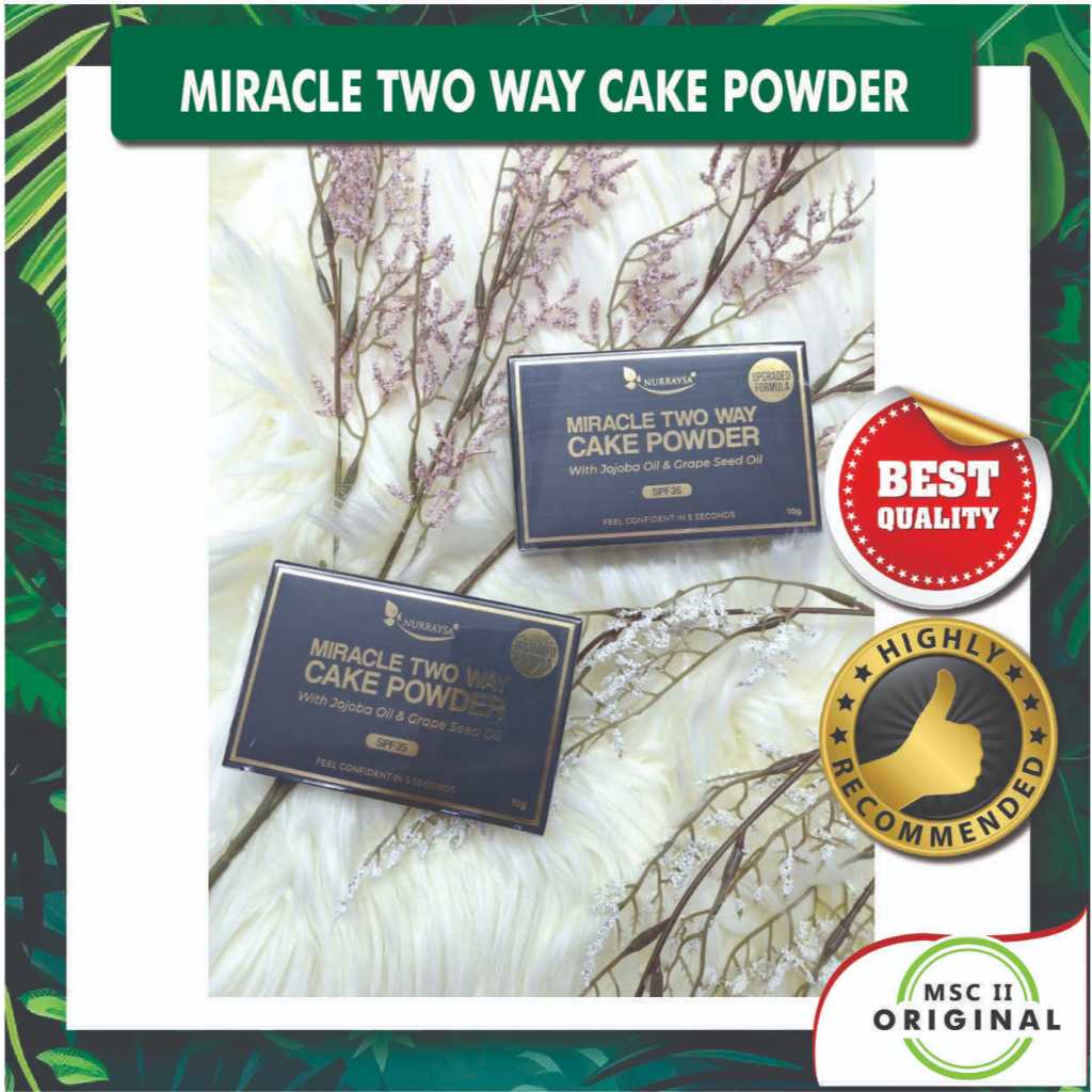 NURRAYSA MIRACLE TWO WAY CAKE POWDER SPF35 (10G) CODE LIGHT PENGHABISAN ...