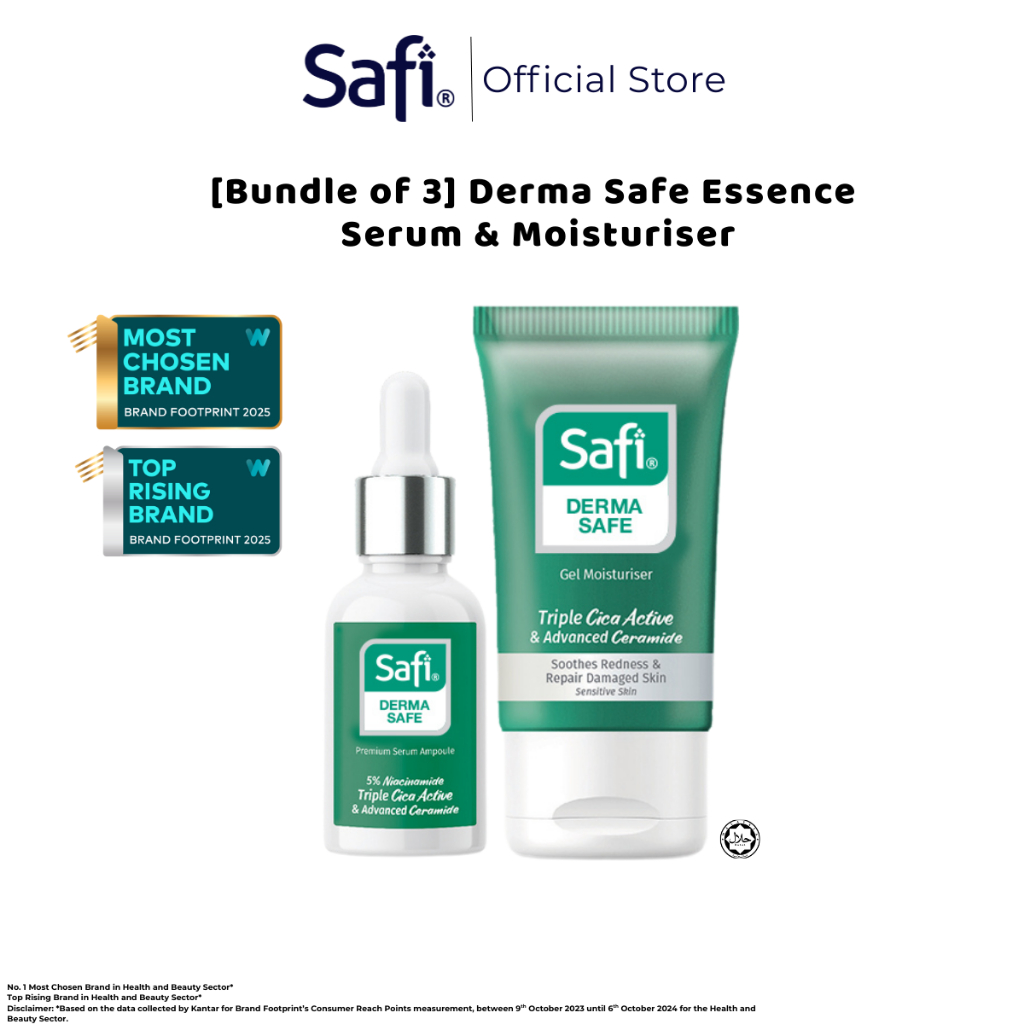 Safi Dermasafe Cica & Ceramide Moisturiser + Serum | Niacinamide ...